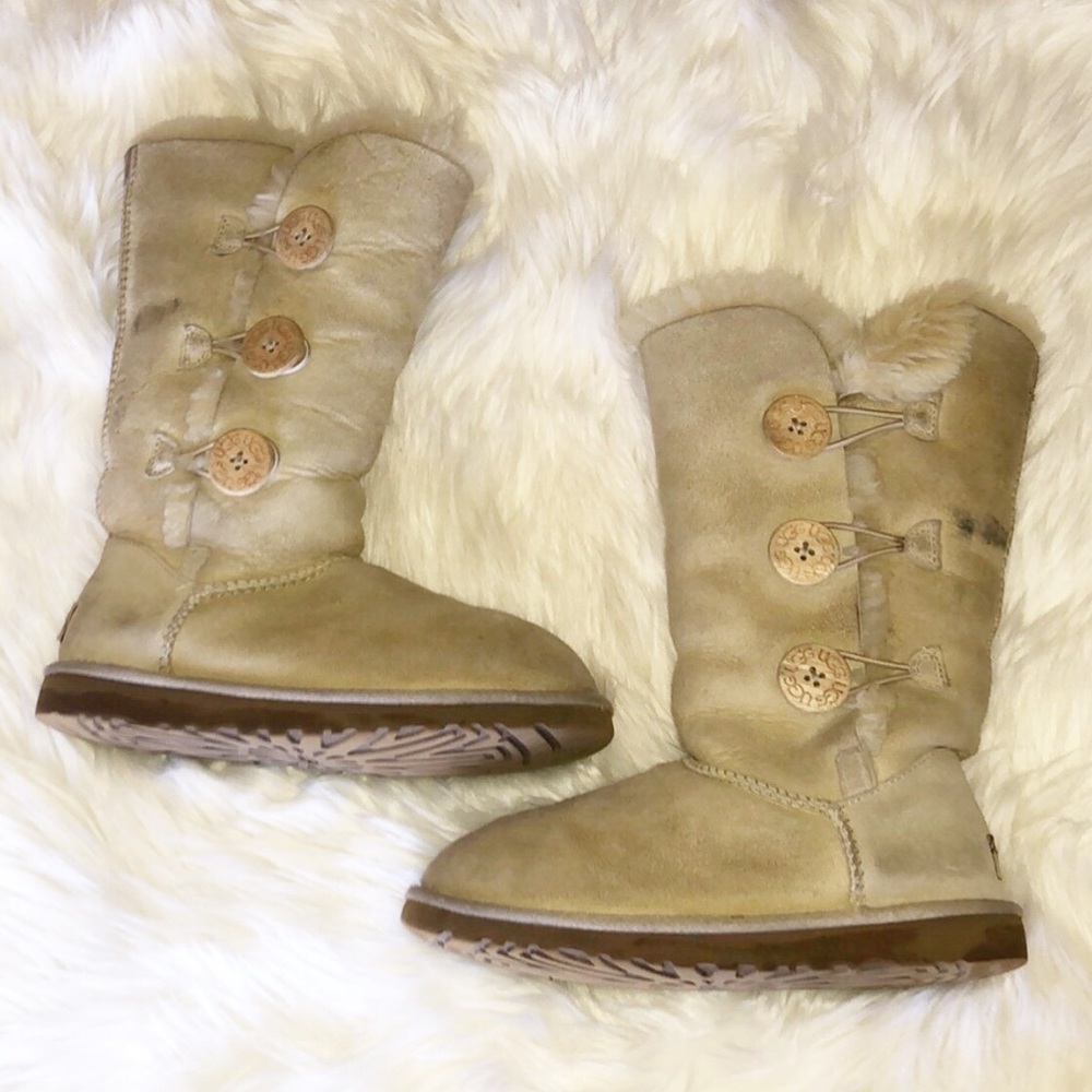 Ugg Tall Bailey Button Cream Boots - Gem